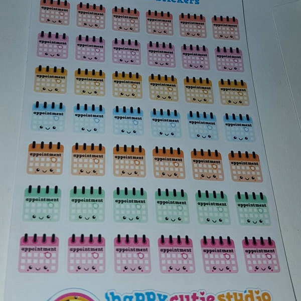 42 Cute Appointment/calendar/schedule Planner Stickers - Etsy