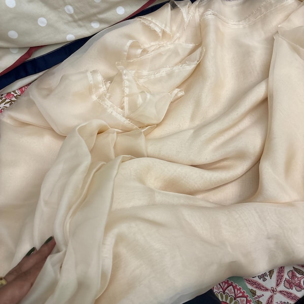 Silk Chiffon 100% Silk 5.5mm Sheer Light Weight Transparent Chiffon ...