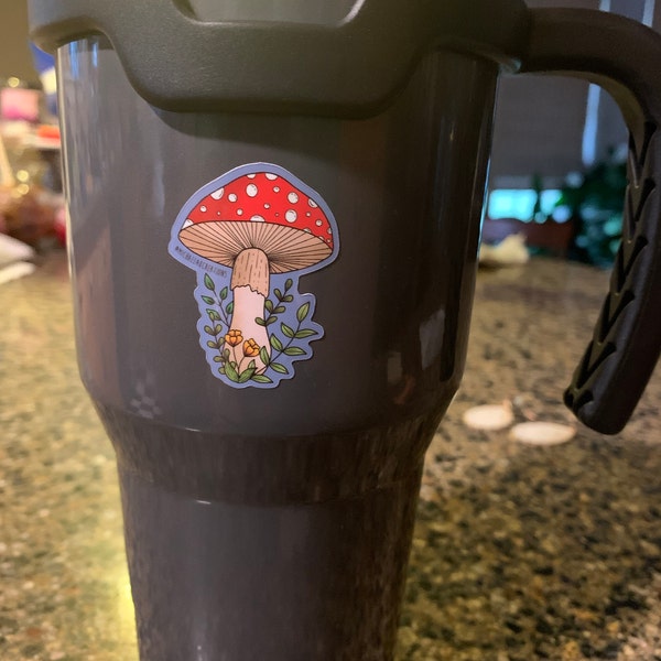 Mushroom Sticker | Stickers for Hydroflask | Laptop Stickers | Flower ...