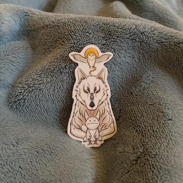 Loth Wolf Loth Cat Morai Vinyl Sticker - Waterproof/decal/glossy - Etsy