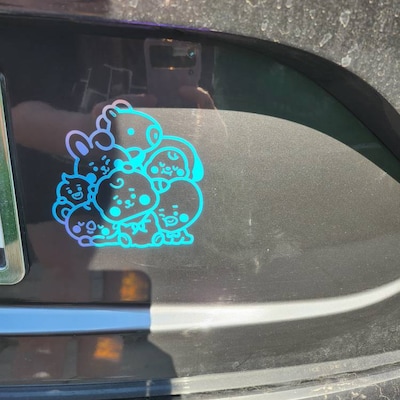 BTS BT21 Bangtan Holographic Vinyl Decal for Car, Laptop, Windows Decor ...