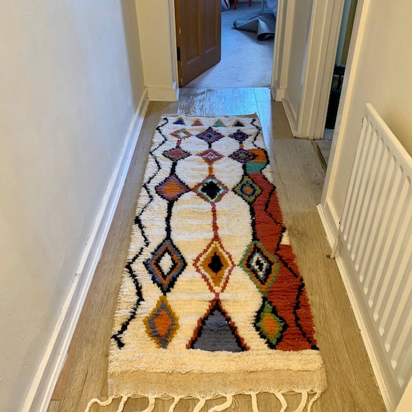 Custom Moroccan Runner Rug - Colorful Rug Runner - Boujaad Hallway ...