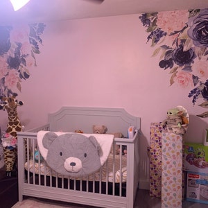 SAMPLES Carly Wall Flowers Pastel Colors Corners Border Frame - Etsy