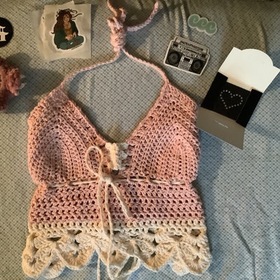 Strawberry Crochet Top PATTERN, Crochet Bralette Pattern Only, Crochet ...