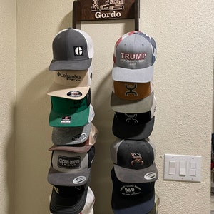 Custom Cap Rack for 20 Caps Hat Rack Carved Cap Rack | Etsy