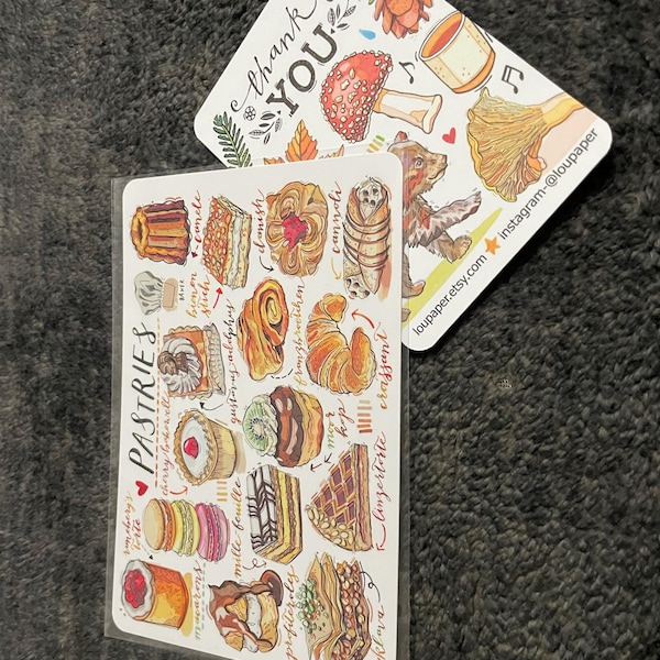 Pastries Postcard. - Etsy