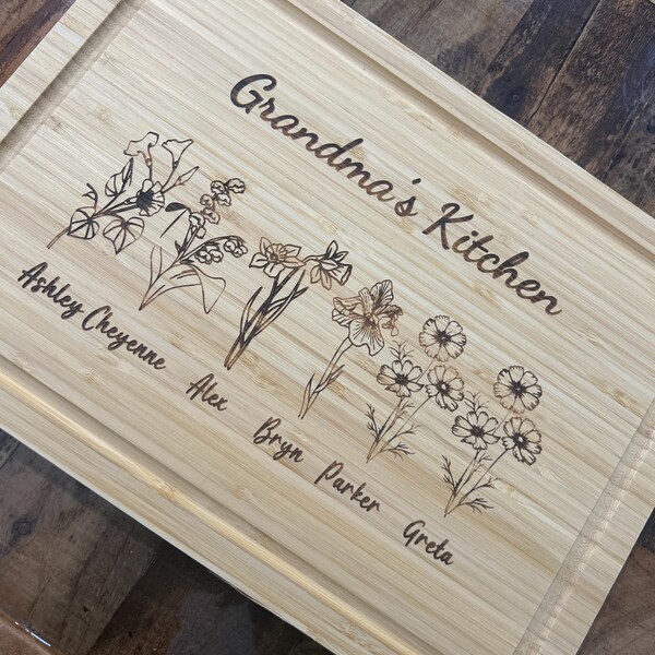 Personalized Mom's Kitchen Design Cutting Board, Gifts for Mom and ...