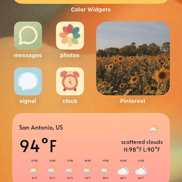 Cute Retro Hand Drawn Ios & Android App Icons | Home Screen Set ...