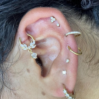 16G Gold Sunburst Daith Jewelry Cute Daith Earring Clicker Daith ...