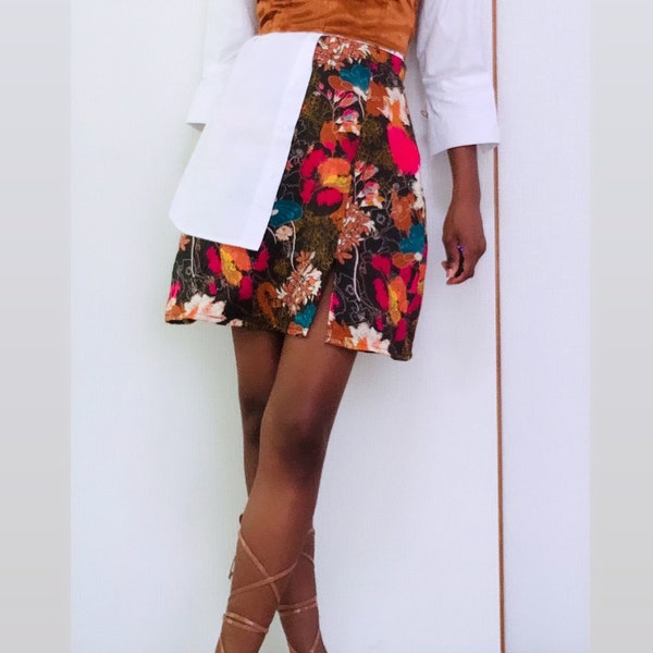 Side-slit Mini Skirt PDF Sewing Pattern | Sizes 4-16 (EU 34-46 ...