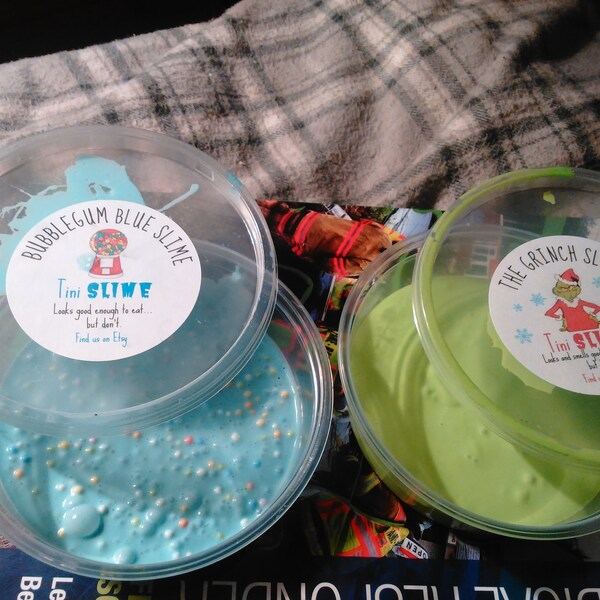 Tini Slime Shop Bubblegum Blue Slime - Etsy