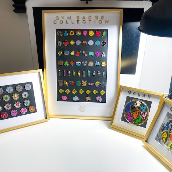 Complete Gary Oak Kanto Rival Pokemon Gym Badge Set of 10 Anime ...