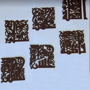 Wooden Islamic Khamste Athar Allah Khamsa Calligraphy Art Piece Eid ...