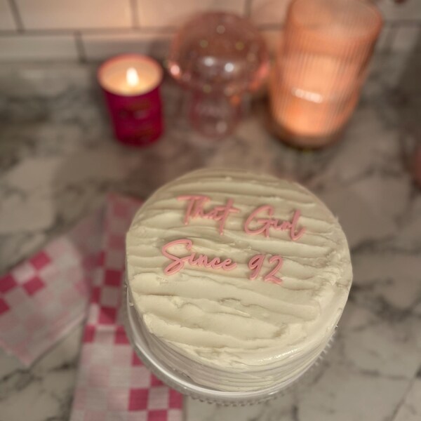 That Girl Since Year Cake Topper Flat-lay Cake Topper Vintage Heart ...