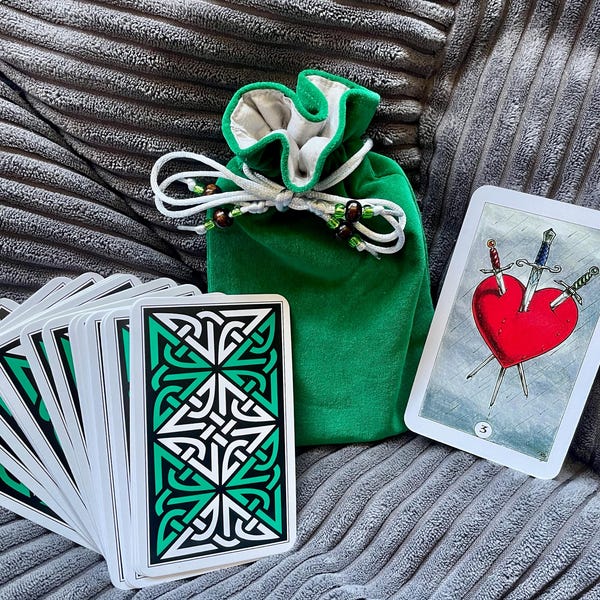 Large Tarot, Oracle, Rune Reading Cloth / Spread Cloth in Cotton Velvet ...