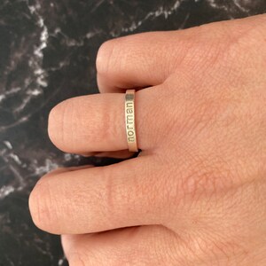 Name Band Custom Name Ring Skinny Engraved Ring Engraved - Etsy