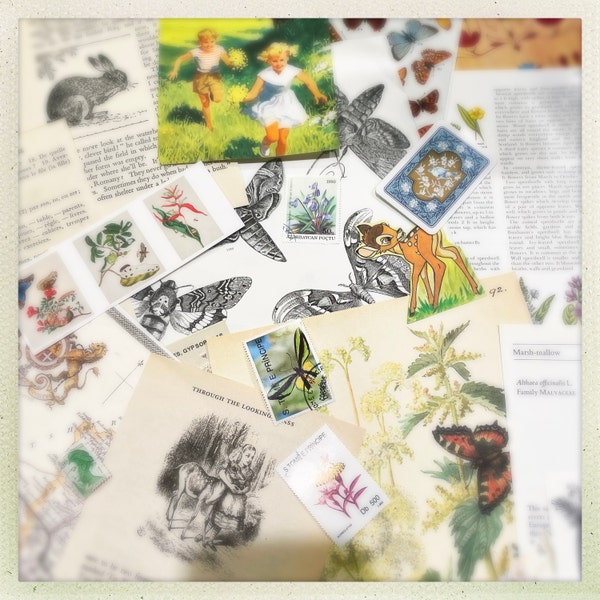 Vintage Paper Ephemera Pack. 75 Piece Mixed Paper Ephemera for ...