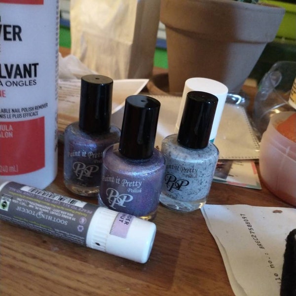 Rainbow Clouds,white Nail Polish, Crelly Flake Lacquer, Indie Nail ...