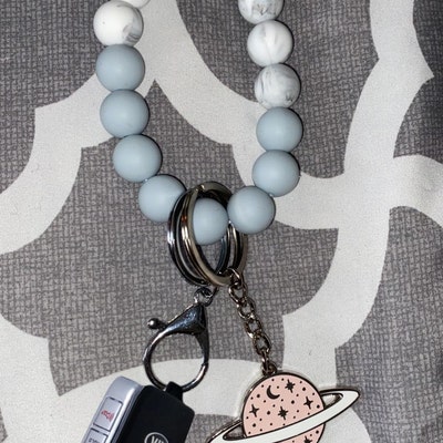 Pink Planet Keychain Hard Enamel Keychain Space Saturn Planet With ...