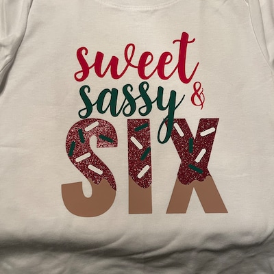 Sweet Sassy and Six SVG, 6th Birthday Svg, Donut Birthday Svg, Sweet ...