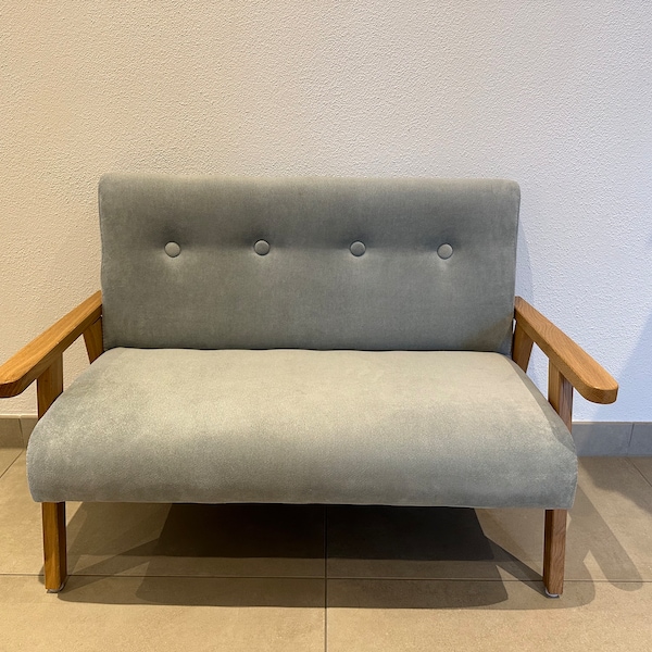 Small Modern Yellow Armchair for Childrens Room, Wooden Armchair ...