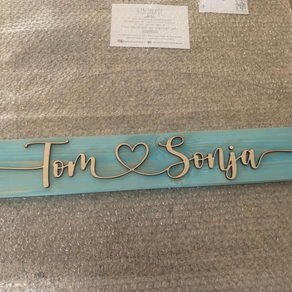3D Wedding Sign, Name Sign Bridal Shower Gift, Boyfriend Gift ...