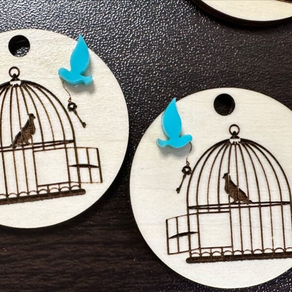 Bird Cage and Doves SVG, Bird Cage DXF, Clipart, Dove With a Key ...
