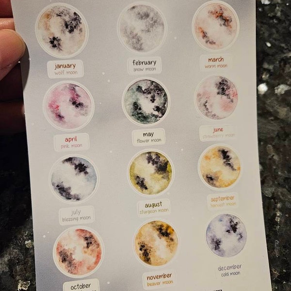 Full Moon Names - Full Moon Name Chart - Full Moon Month and Name Chart ...