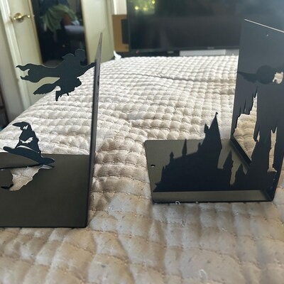 Wizard Metal Bookends, Wizard Metal Decor, Magic Bookends Gift, Book ...