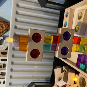 24 Pcs Wooden Rainbow Filter Blocks Sensory Toys Toddler - Etsy