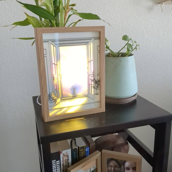 Wall Art Frame Light, the Collision of Light and Art, Light Box, LED ...