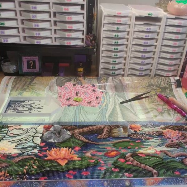 Diamond Painting DMC Color Stickers Organize Drill Gems Beads Color ...