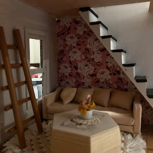 Heirloom Quality Dollhouse Natural Wood White USA Made Macy Mae 1:12 ...