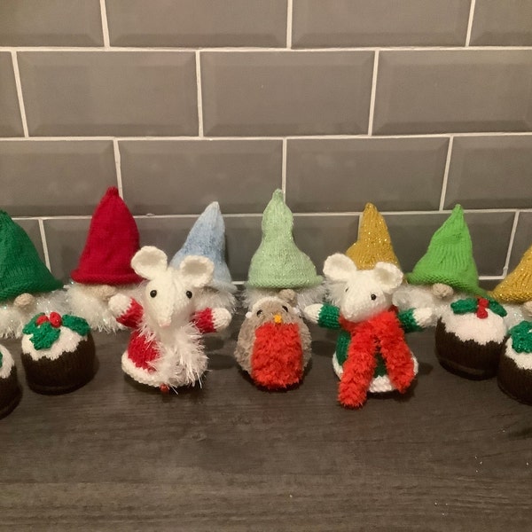 PDF KNITTING PATTERN Mistletoe Mouse Chocolate Orange Cover, Christmas ...