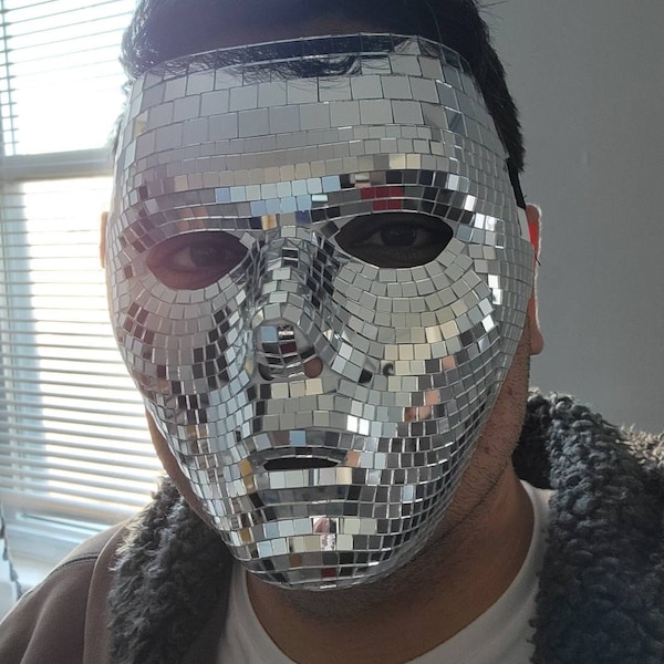 Masquerade Festival Disco Ball Face Mask. HANDMADE by DISCO2DISCO ...