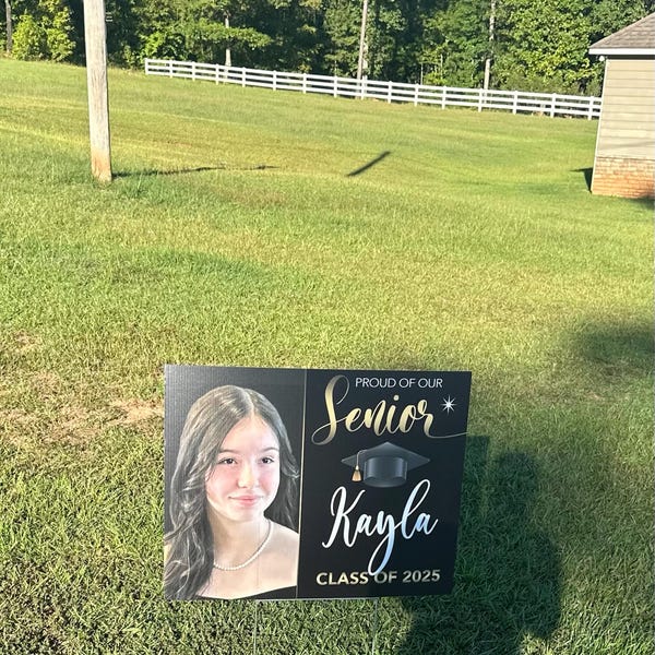 CUSTOM Graduation Yard Sign, Class of 2026, Senior Photo Sign, Photo ...