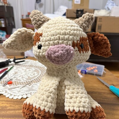 Amigurumi Cow Pattern, Plush Pattern, Stuffed Cow Toy, Cow, Crochet Cow ...