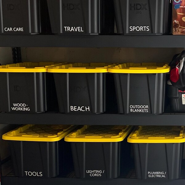 Garage Storage Labels, Organized Labels, Custom Labels, Basement ...