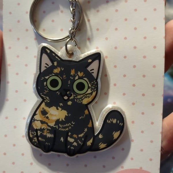 Personalized Cat Keychain for Cat Moms, Custom Cat Keychains, Custom ...