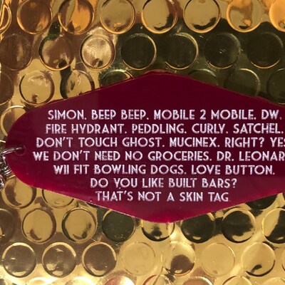 Custom Text Keychain Stocking Stuffer Acrylic Hotel Keychain Retro ...