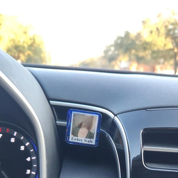 Personalized Photo Car Visor Clip | Custom Photo Car Accessory | Resin ...
