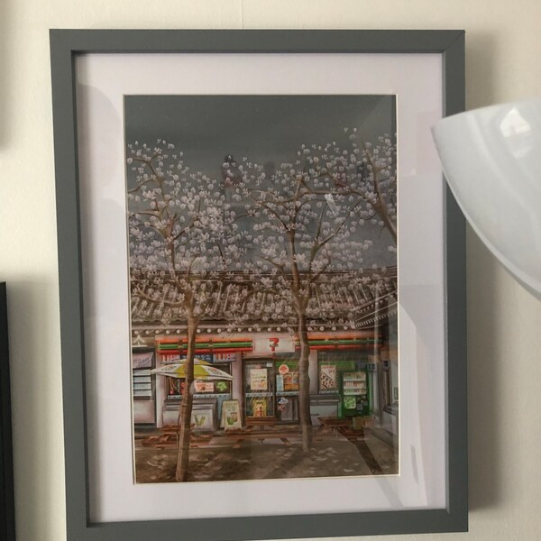 Korean Street Scenery / Seoul Korea Architecture Drawing/korean Wall ...