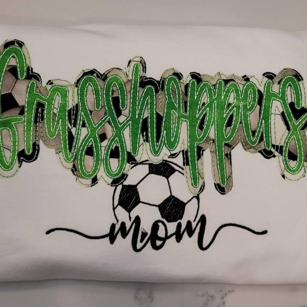 Bean Stitch Red Devils Double Stacked Script Applique Embroidery ...