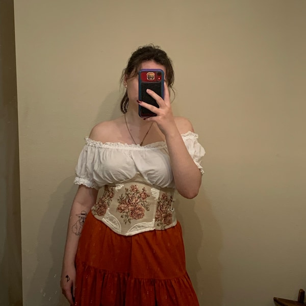 Renaissance Midriff Blouse Plus BOHO Steampunk Belly Dance Wench Pirate ...