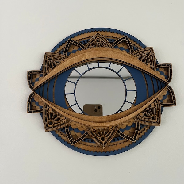 Digital Files Multilayered River Mandala Mirror, Layered Wall Art ...