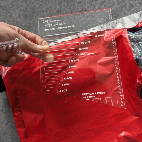 Mama Makes Journal Mate Mini Acrylic Bullet Journal Ruler and Stencil ...