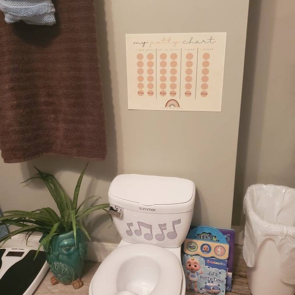 Printable Potty Training Chart | Rainbow Potty Chart | Gender Neutral ...