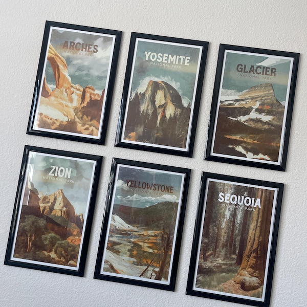 National Park Poster Set | Mix and Match National Park Travel Prints ...