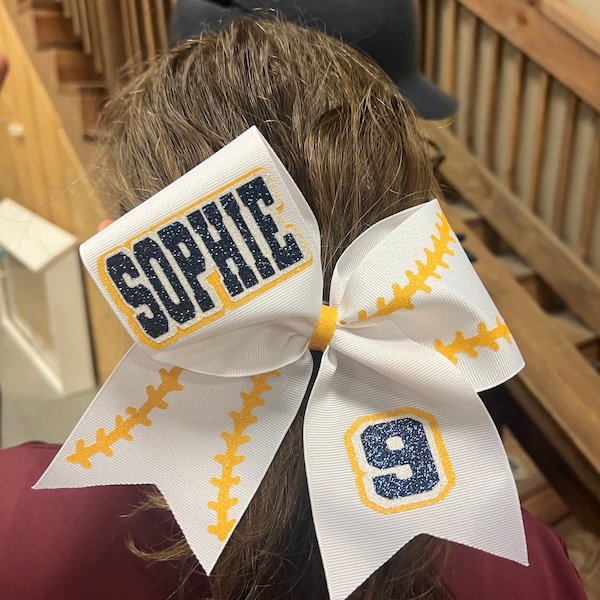 Black and Gold Cheer Bow, Custom Team Squad Bows, Great Sideline School ...