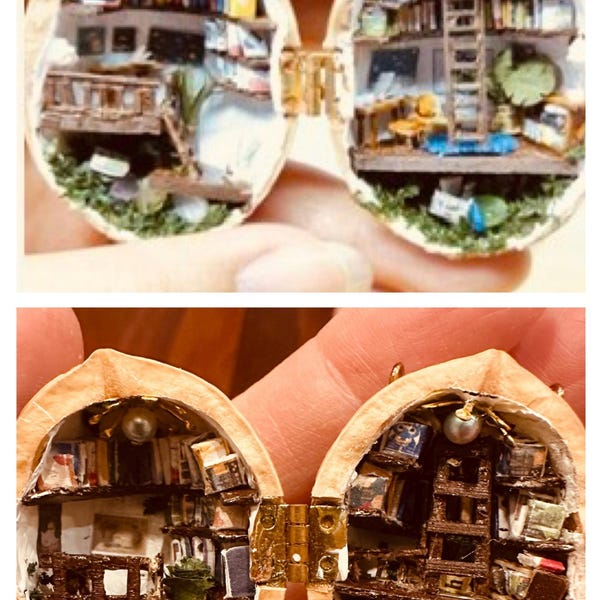 Handmade Walnut Shell House,miniature Fairy House ,walnut Shell Craft ...